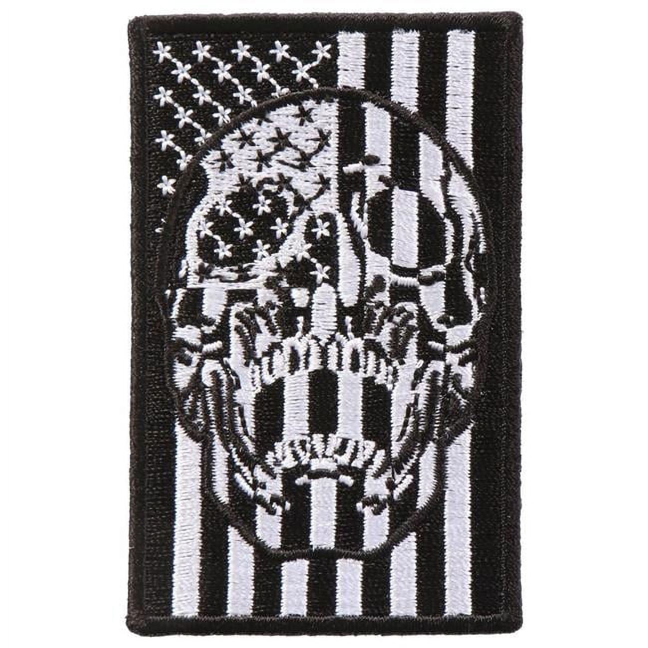 Hot Leathers 2 x 3 in. American Flag Skull Patch - Multi Color ...