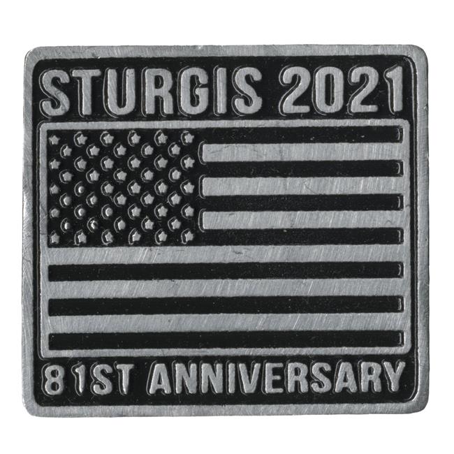 Hot Leathers SPA2096 2021 Sturgis Motorcycle Rally Pewter Flag Pin ...