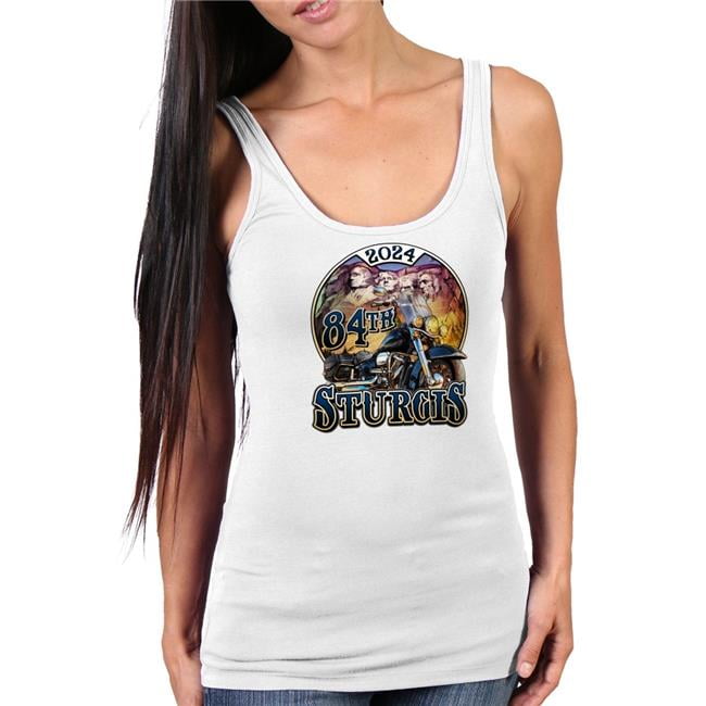 Hot Leathers 2024 Sturgis Motorcycle Rally Rushmore Ladies Tank Top ...