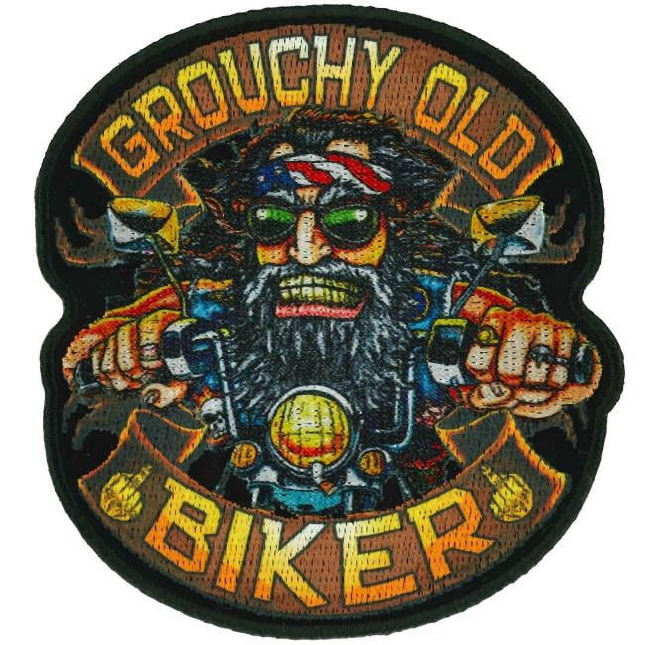 Hot Leathers 3.5 x 3.5 in. Grouchy Old Biker Patch - Multi Color ...