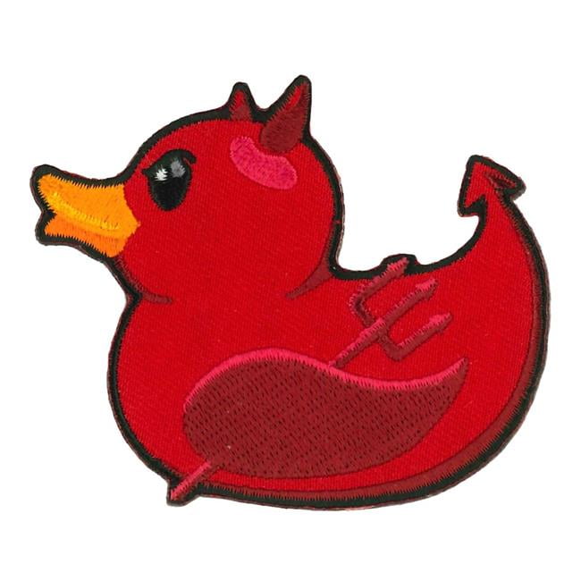 Hot Leathers 3 x 2.5 in. Rubber Duck Devil Patch - Multi Color ...