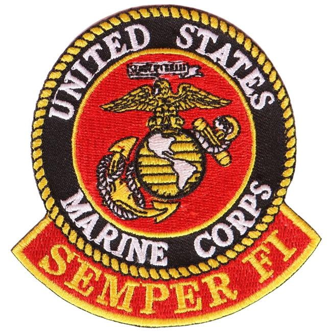 Hot Leathers 3 x 3 in. USMC Semper Fi Military Patch - Multi Color ...