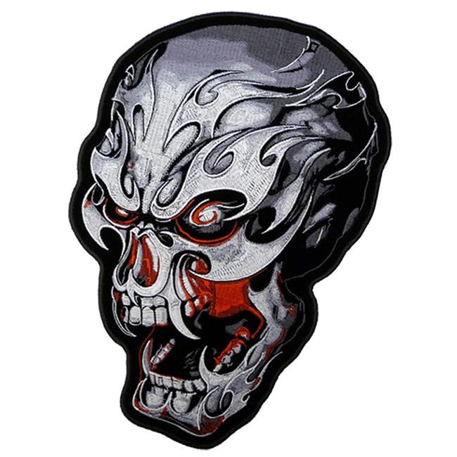 Hot Leathers 3 x 4 in. Electric Skull Biker Patch - Multi Color ...
