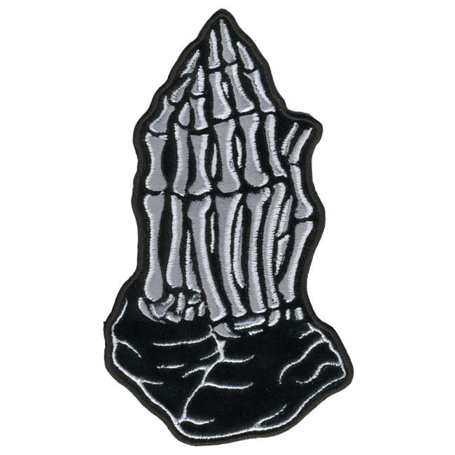 Hot Leathers 3 x 5 in. Praying Skeleton Hands Patch - Multi Color ...