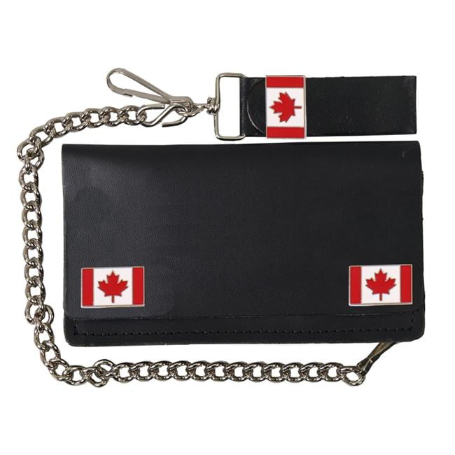 Hot Leathers 4 in. Canadian Flag Wallet - Black - Walmart.com
