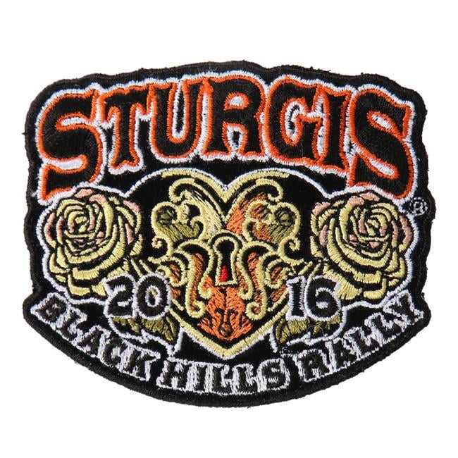 Hot Leathers 4 in. Official 2016 Sturgis Motorcycle Rally Heart Lock ...