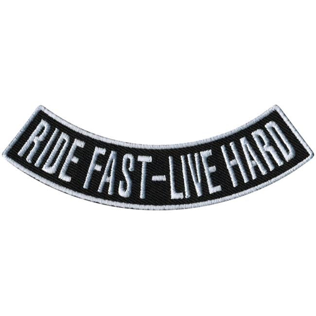 Hot Leathers Ride Fast - Live Hard 4” X 1” Bottom Rocker Patch PPM5204 ...