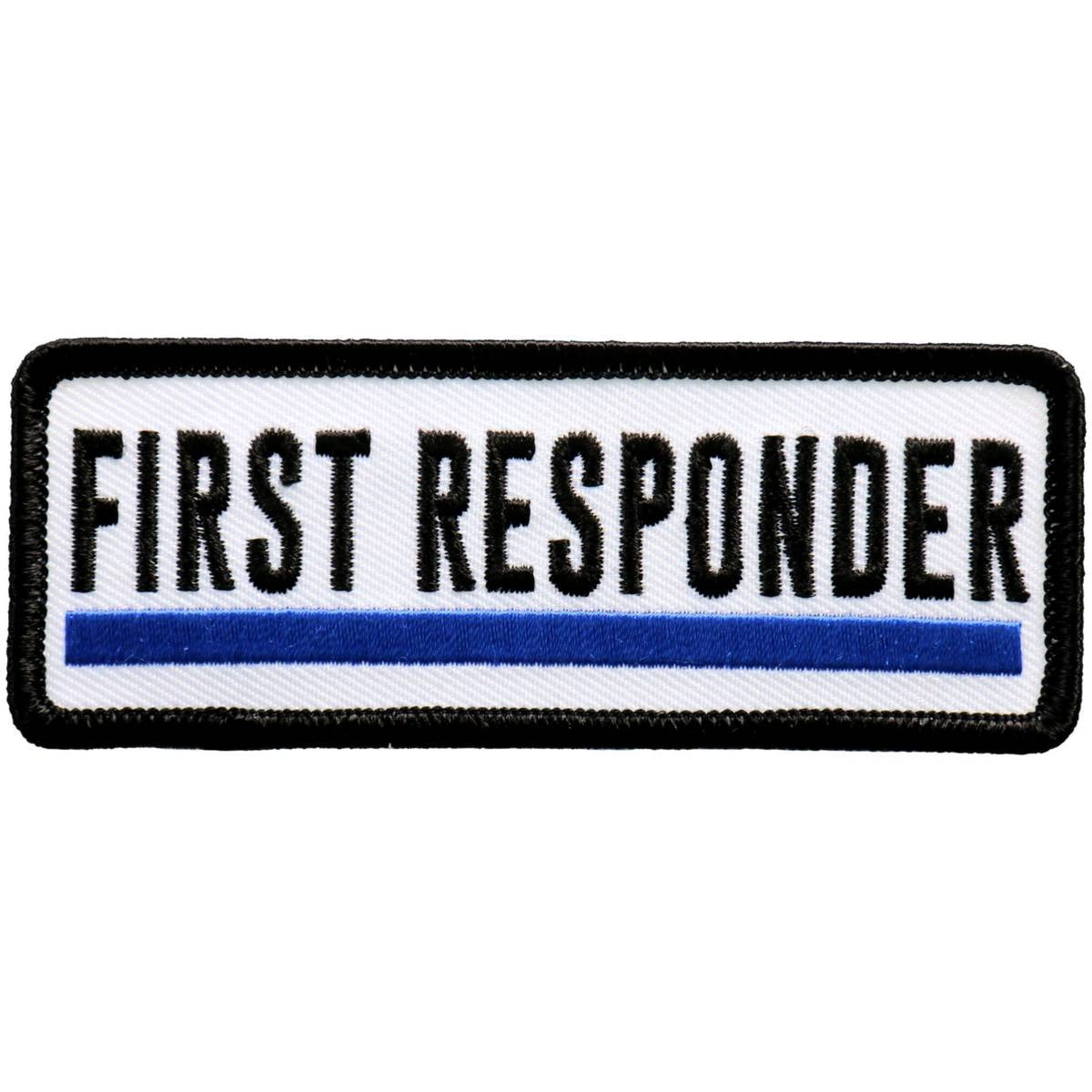 Hot Leathers PPL9743 4 Inch First Responder Blue Line Patch 4 Width x 2 ...