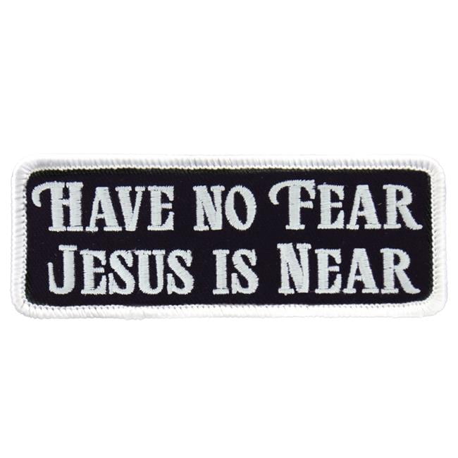Hot Leathers 4 x 2 in. Have No Fear Patch - Black & White - Walmart.com