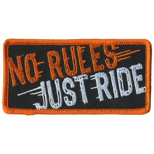 Hot Leathers 4 x 2 in. No Rules Just Ride Patch - Multi Color - Walmart.com