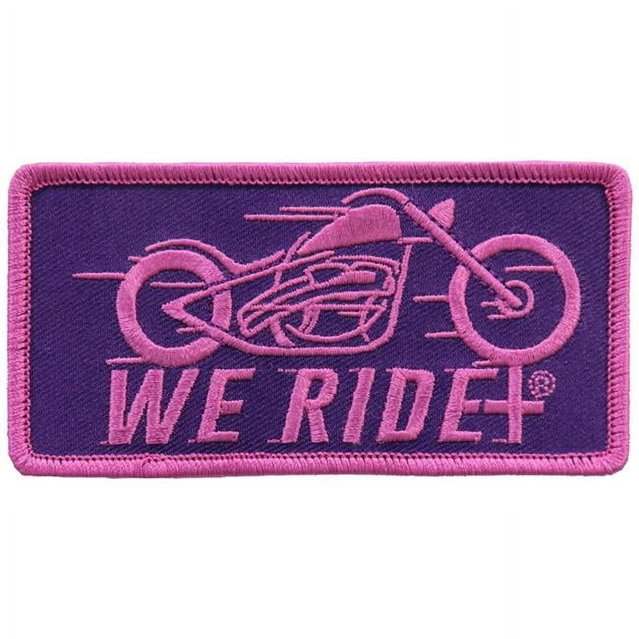 Hot Leathers 4 x 2 in. We Ride Pink Bike Patch - Multi Color - Walmart.com