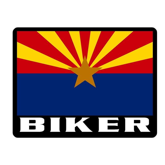 Hot Leathers 4 x 3 in. Arizona Biker Flag Patch - Multi Color - Walmart.com