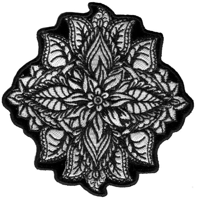 Hot Leathers 4 X 4 In Henna Flower Patch Multi Color