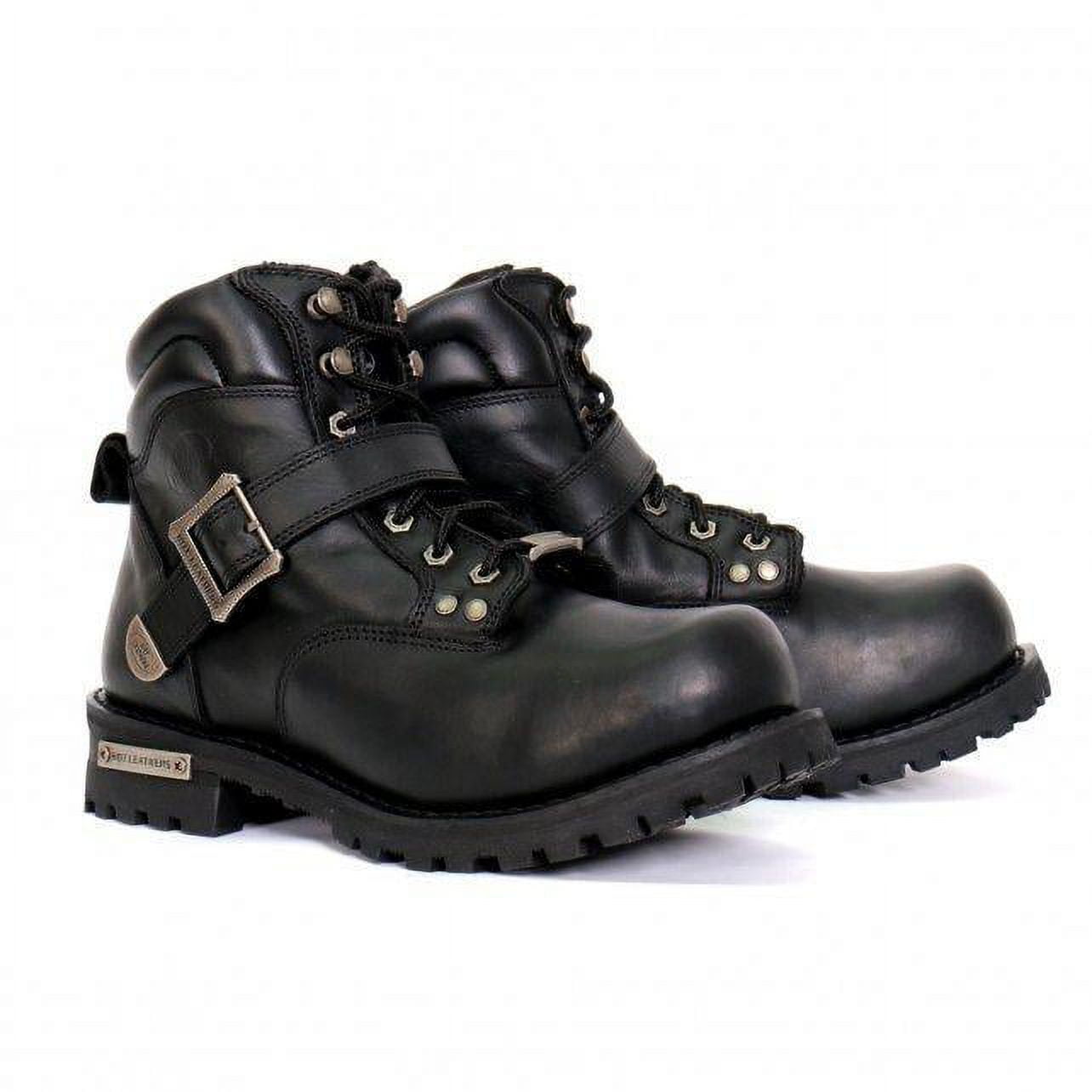 Hot Leathers BTM1007 Men's Black 6-inch Logger Leather Boots with ...
