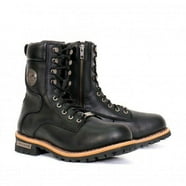 Men's 16" Engineer Zipper Biker Boot Black - Walmart.com