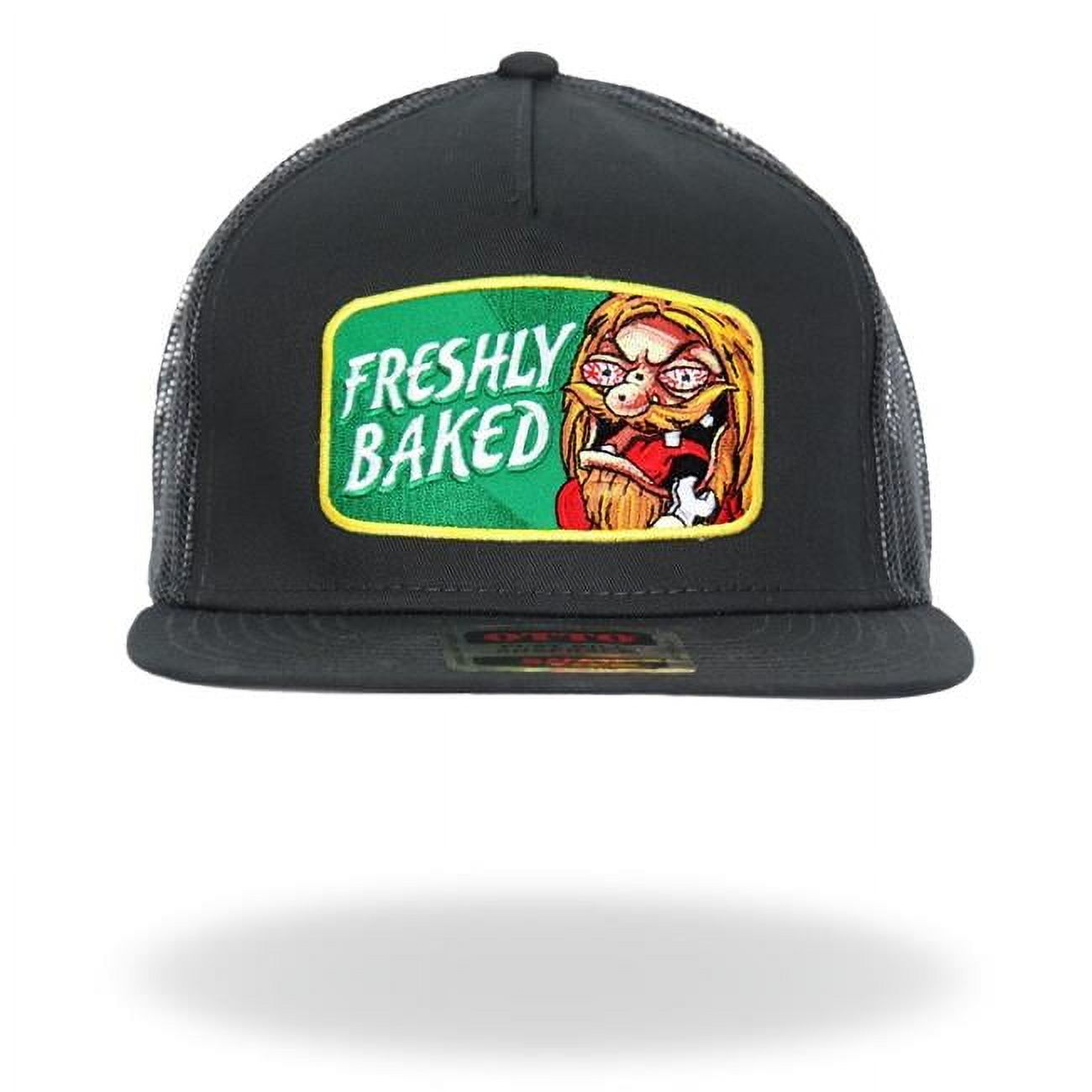 Hot Leathers Black Freshly Baked Flat Brim Snap Back Hat GSH2035 ...