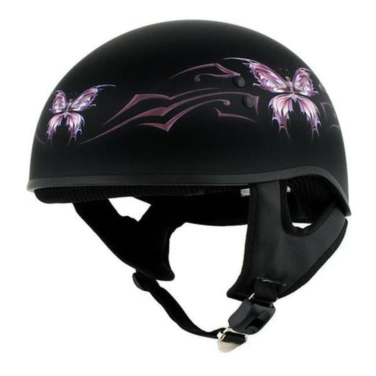 Hot Leathers Butterfly DOT Helmet - Purple - Extra Small - Walmart.com
