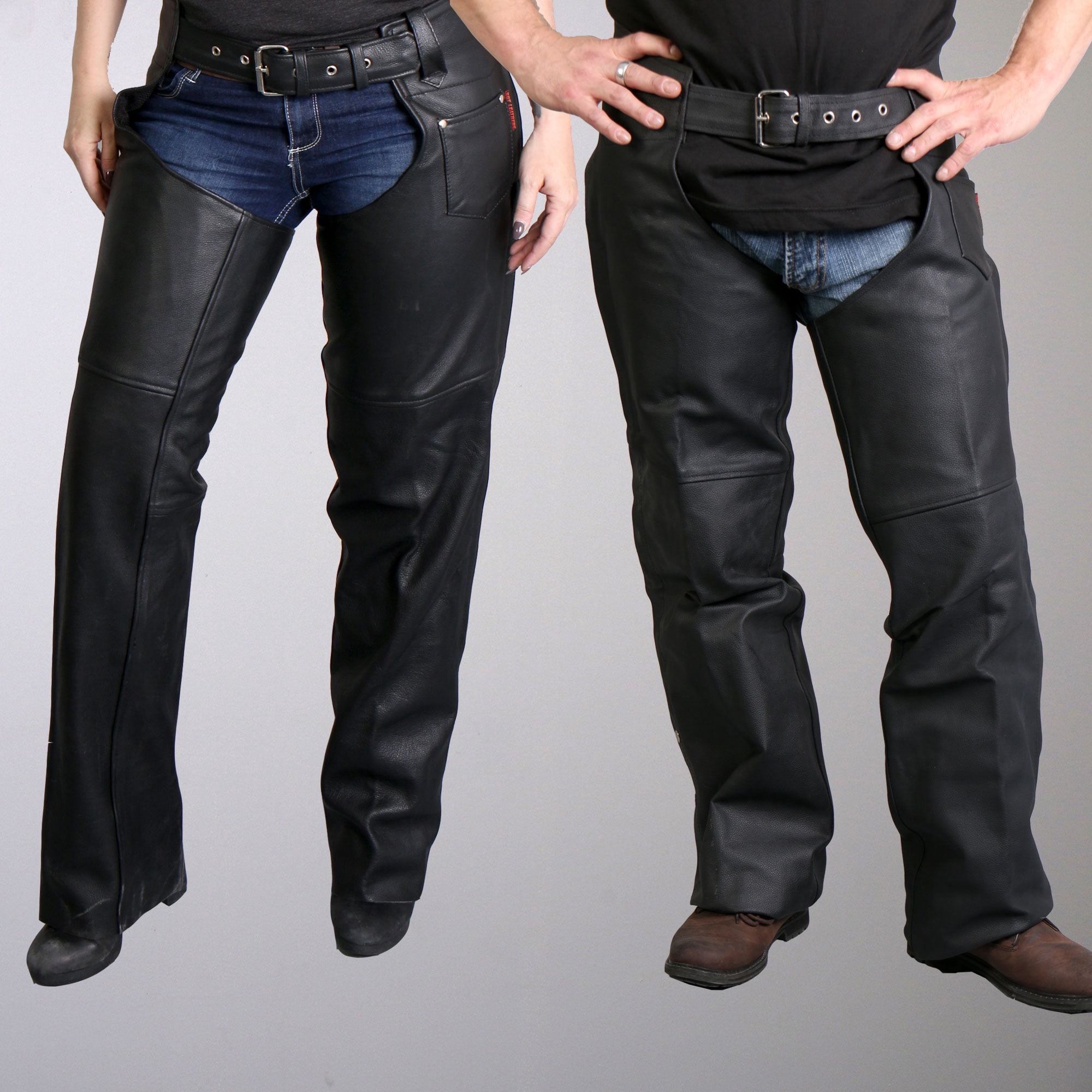 Hot Leathers CHM1001 Black Fully Lined Unisex Premium Leather ...
