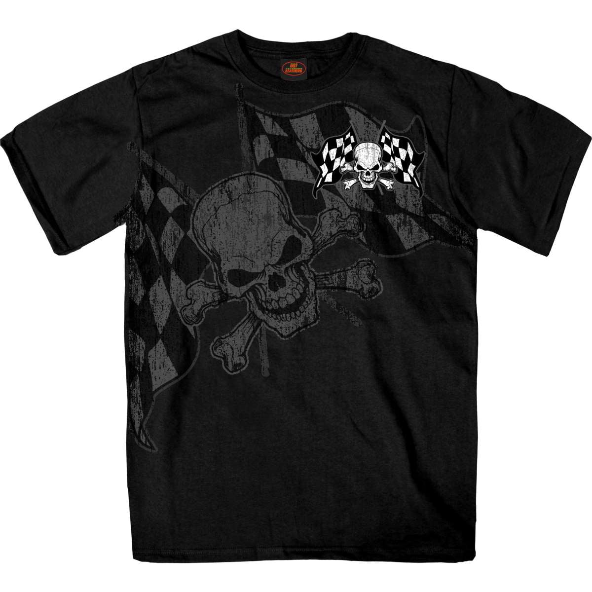 Hot Leathers Men's Checkered Flag Skull T-Shirt GMS1497 Large - Walmart.com