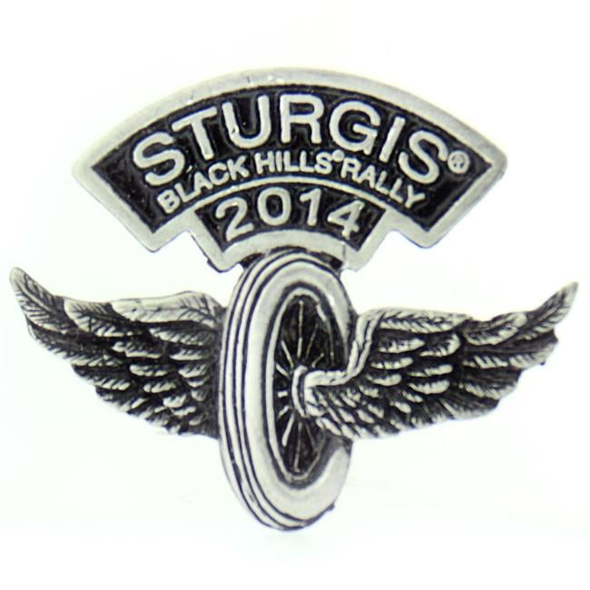 Hot Leathers Official 2014 Sturgis Motorcycle Rally Flying Wheel Pin ...
