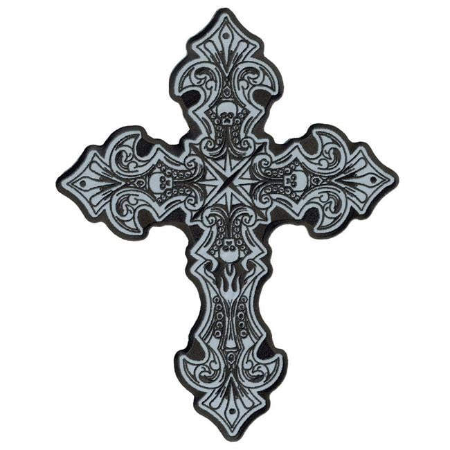 Hot Leathers PPB1217 Reflective Crucifix 9" x 11" Patch - Walmart.com