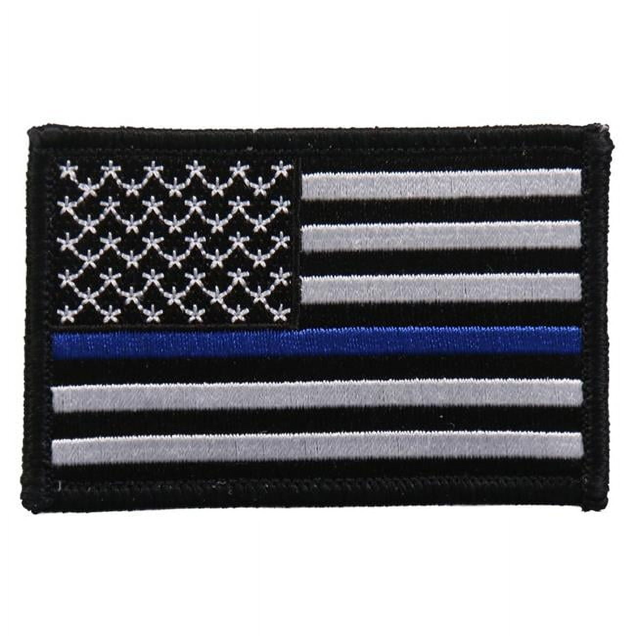 Hot Leathers PPF5111 Flag Thin Blue Line Embroidered 3"x2" Patch 3X2 ...
