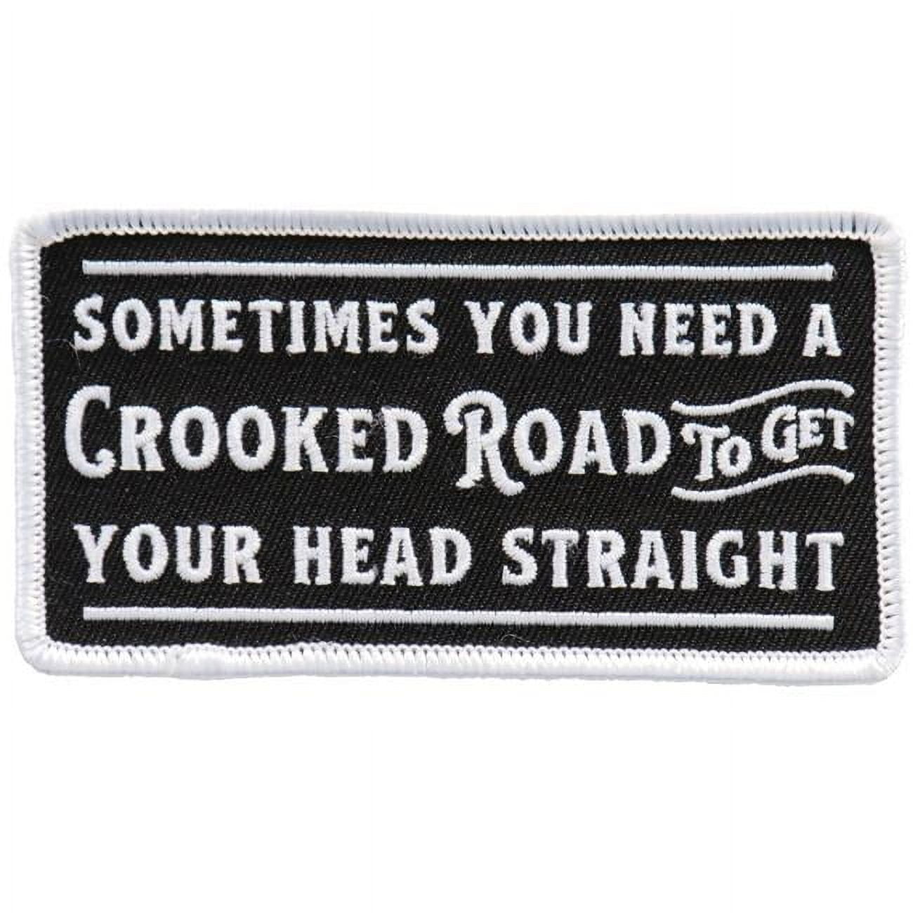 Hot Leathers PPL9745 4 Inch Crooked Road Patch 4 Width x 2 Height Inches - Walmart.com