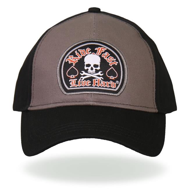 Hot Leathers Ride Fast Live Hard Ball Cap - Adjustable Size - Walmart.com