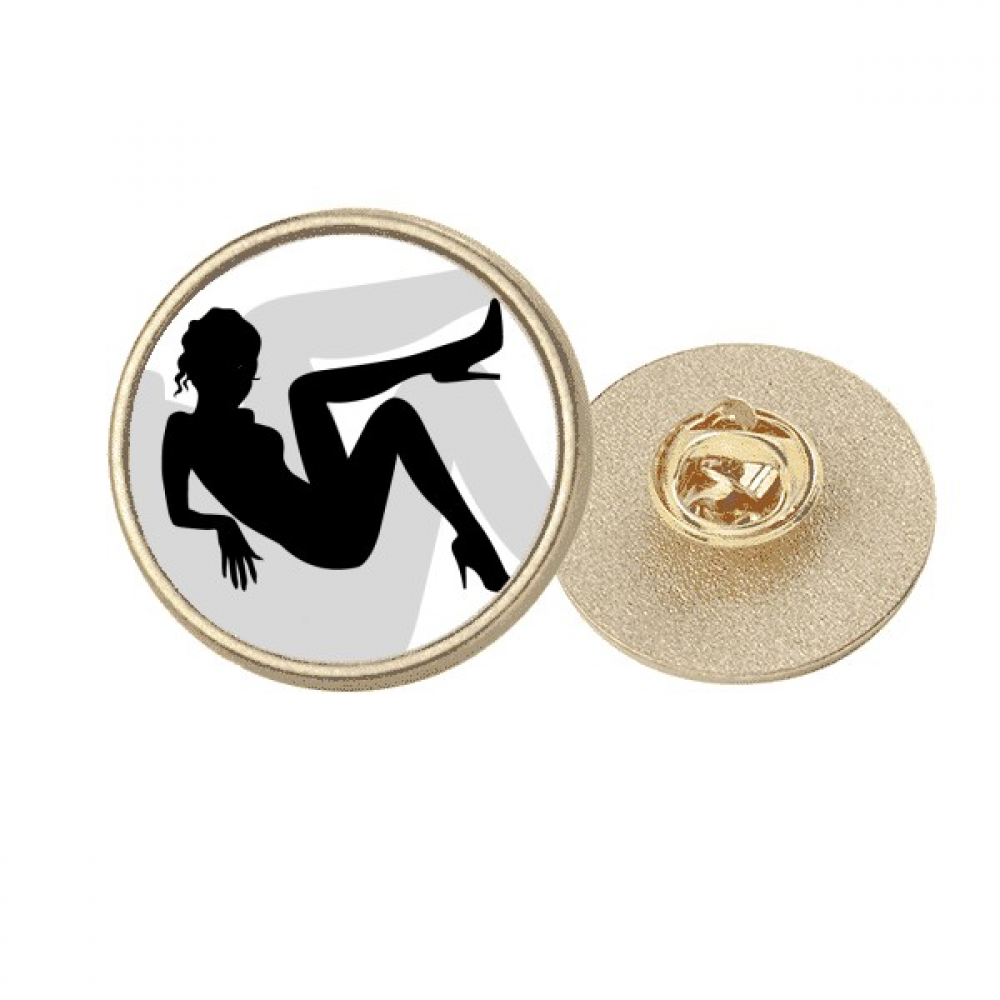 Hot Leg Outline National Congress Round Metal Golden Pin Brooch Clip ...