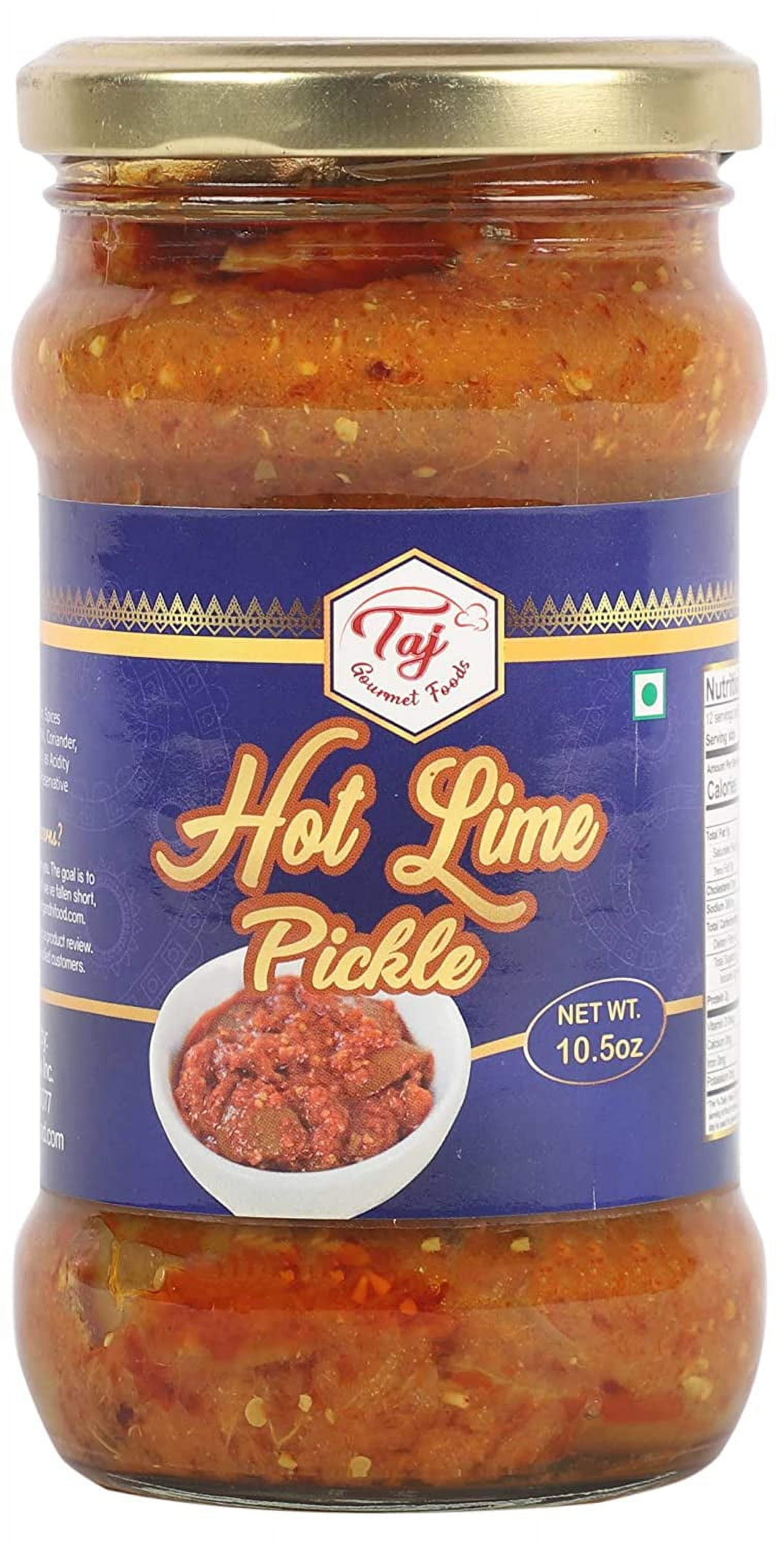Hot Lime Pickle, Spicy Indian Relish Lime Achar, Glass Jar 10.5oz (300g ...