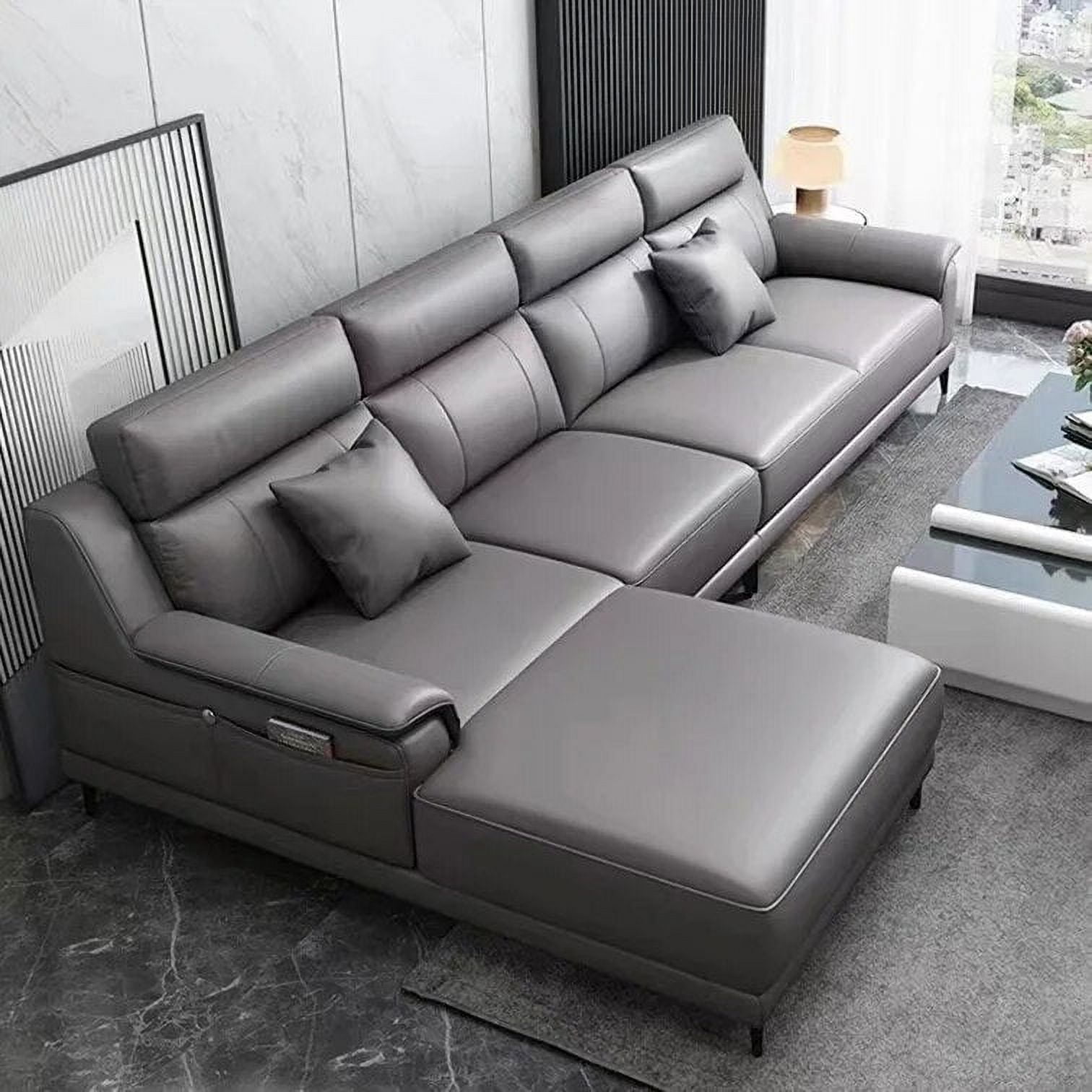 Hot Luxury Leather Corner L Shape Sectional Couch Sofa Furniture Living ...