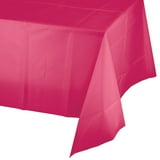 Hot Magenta Pink Plastic Tablecloths, 3 Count - Walmart.com
