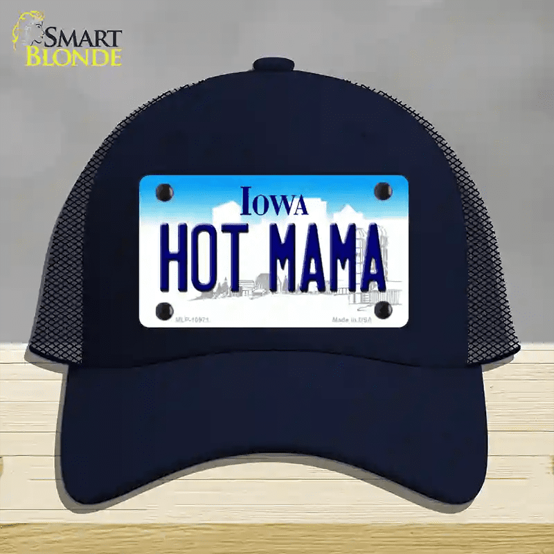 Hot Mama Iowa Novelty License Plate Hat Mesh Navy - Walmart.com