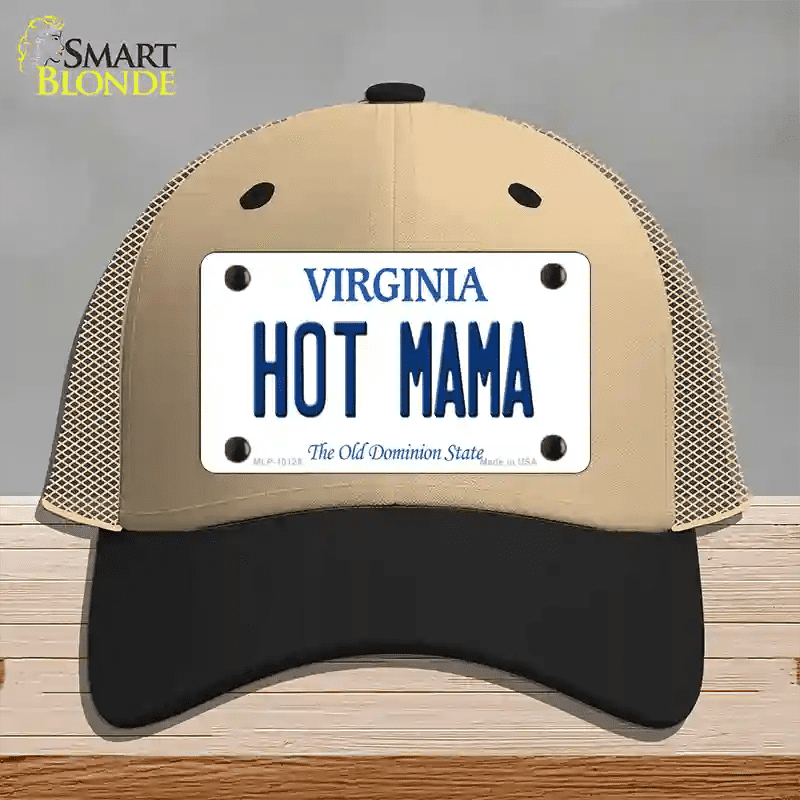 Hot Mama Virginia Novelty License Plate Hat Mesh Khaki|Black - Walmart.com