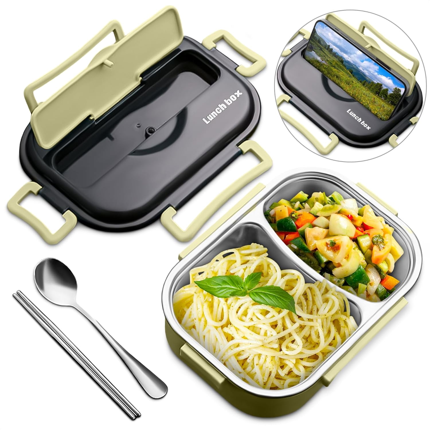 Hot Meal Retaining Lunch Container - 6.5x9.2x2" Hot Food Toper, Office ...