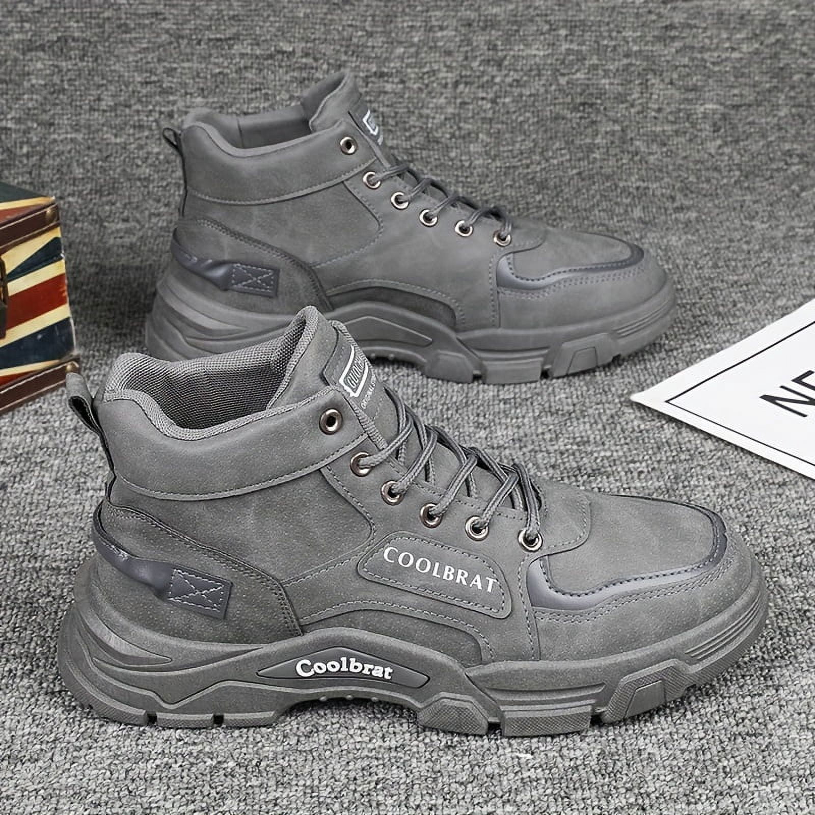 Hot! Men's Durable Work Boots: Secure Lace-Up Closure Ensures All-Day ...