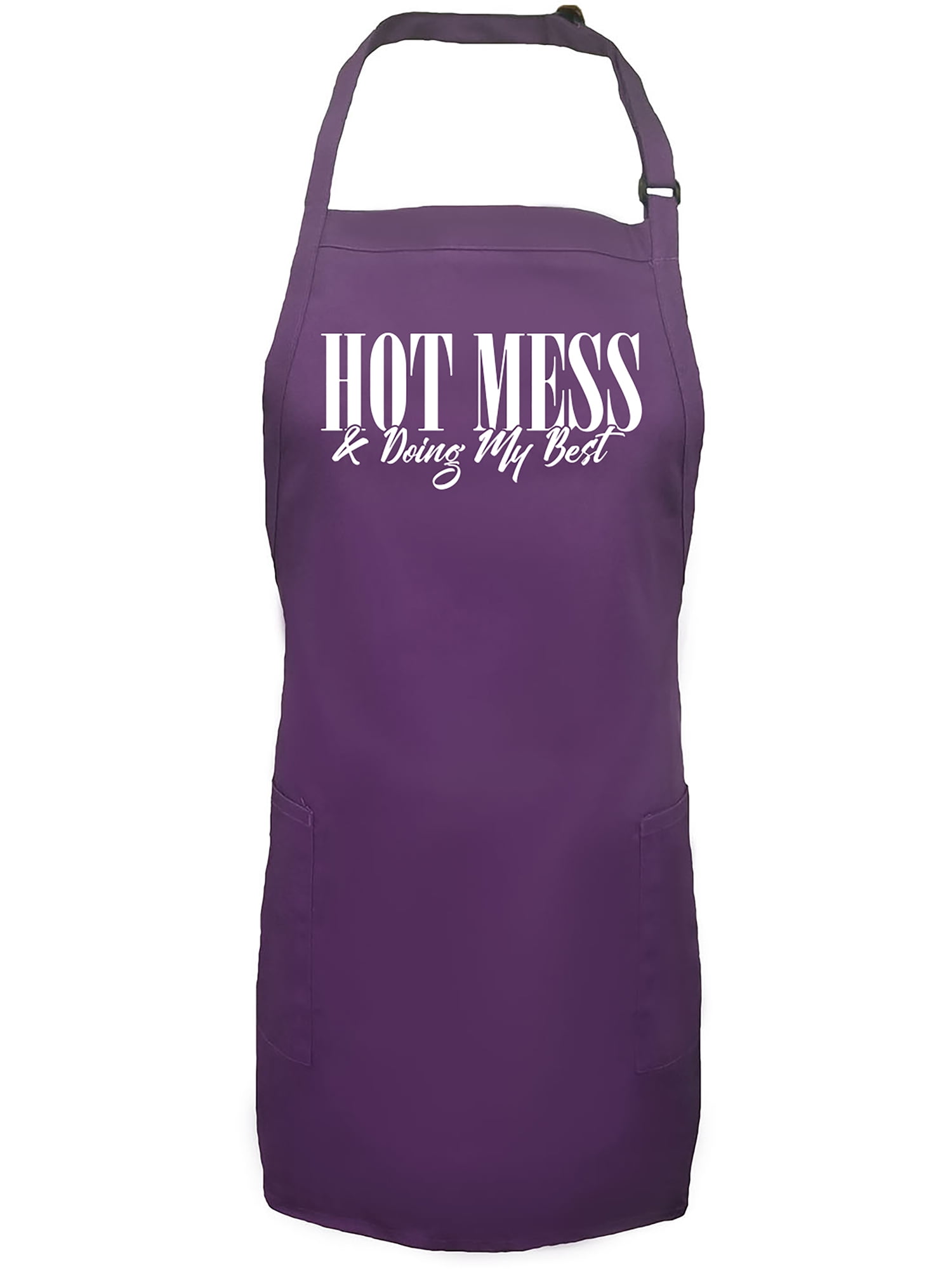 Hot Mess & Doing My Best Apron with 2 patch pockets - Walmart.com