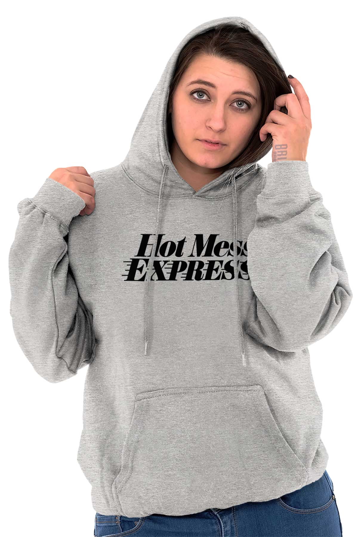 Hot Mess Express Rebel Girly Messy Women Plus Size Graphic Pullover ...