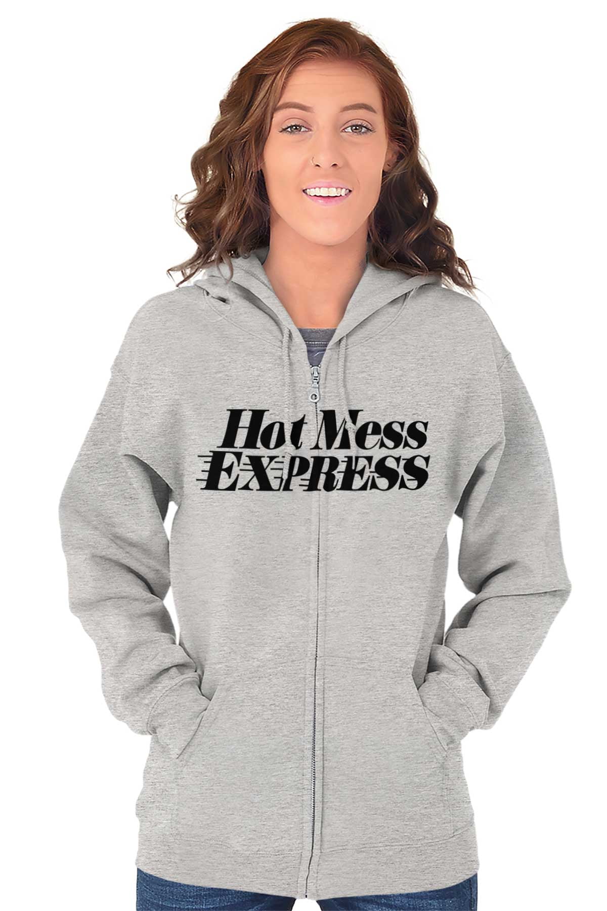 Hot Mess Express Rebel Girly Messy Women Plus Size Zipper Hoodie Brisco ...