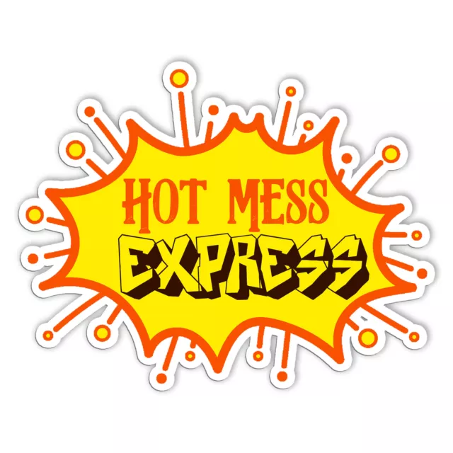 Hot Mess Express Sticker Sayings Stickers Phone Decal Water Bottle ...