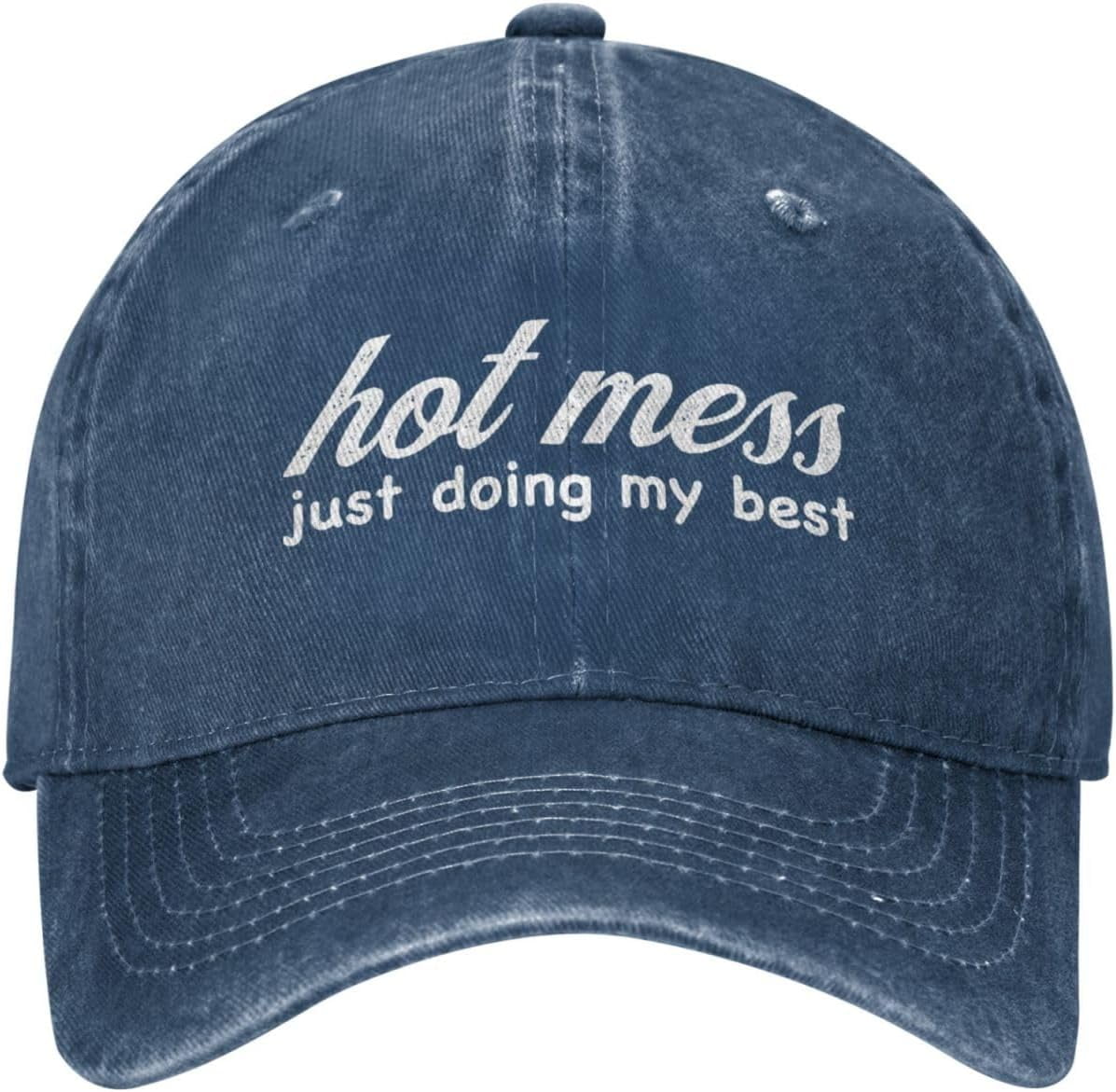 Hot Mess Just Doing My Best Hat Men Women Baseball Hats Funny Caps ...