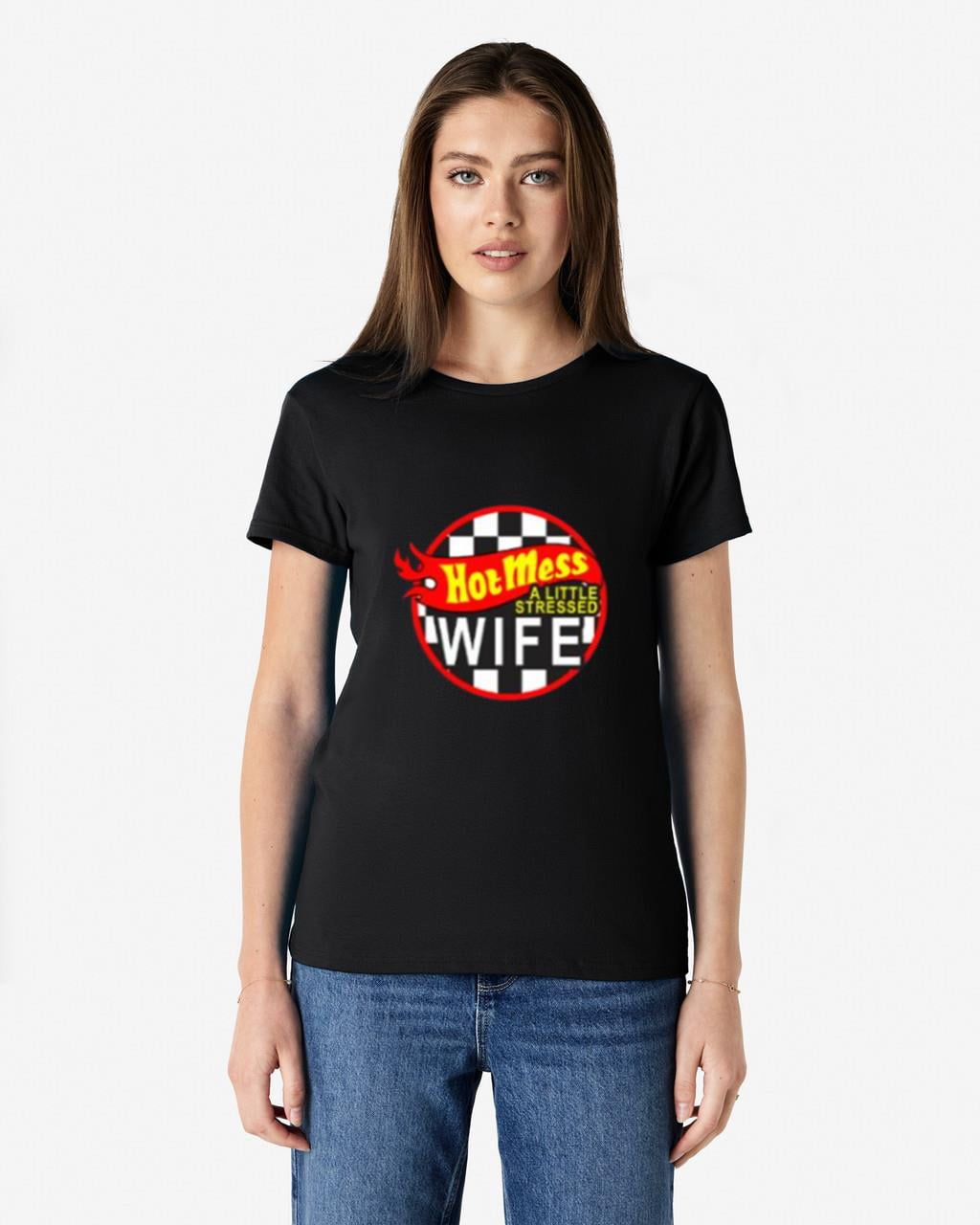 Hot Mess Mama Black T-Shirt, Fun & Bold Design for the Hot Mess Mama in ...