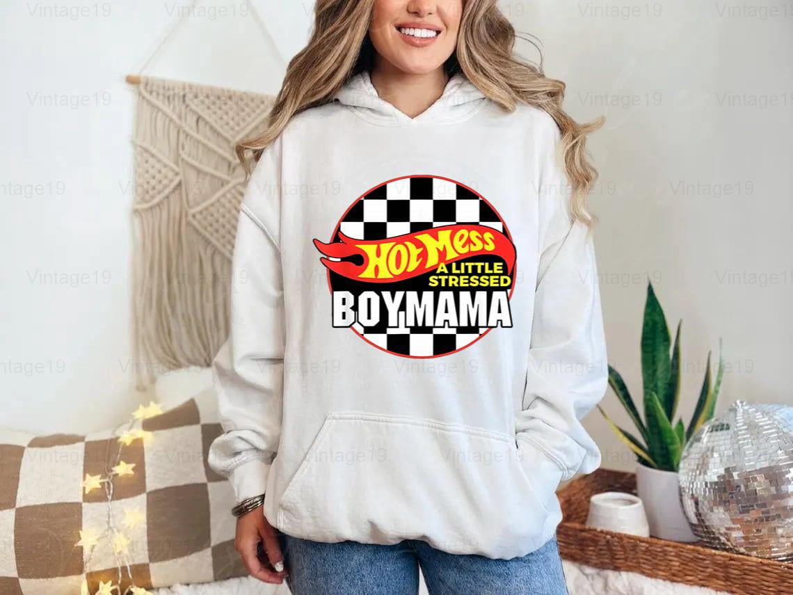 Hot Mess Mom Hoodie with Funny “A Little Stressed” Quote, for men ...