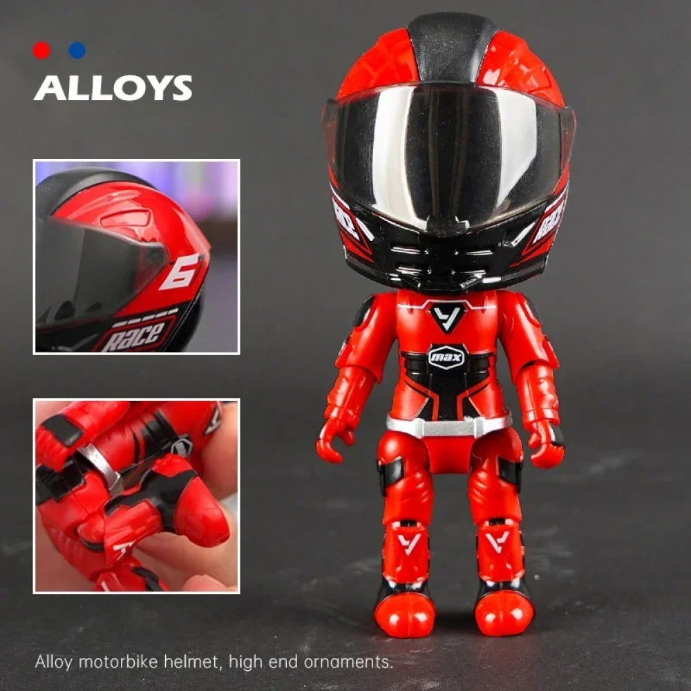 Hot Motorcycle Rider Toys, Alloy Deformed Figures, Helmet Action ...