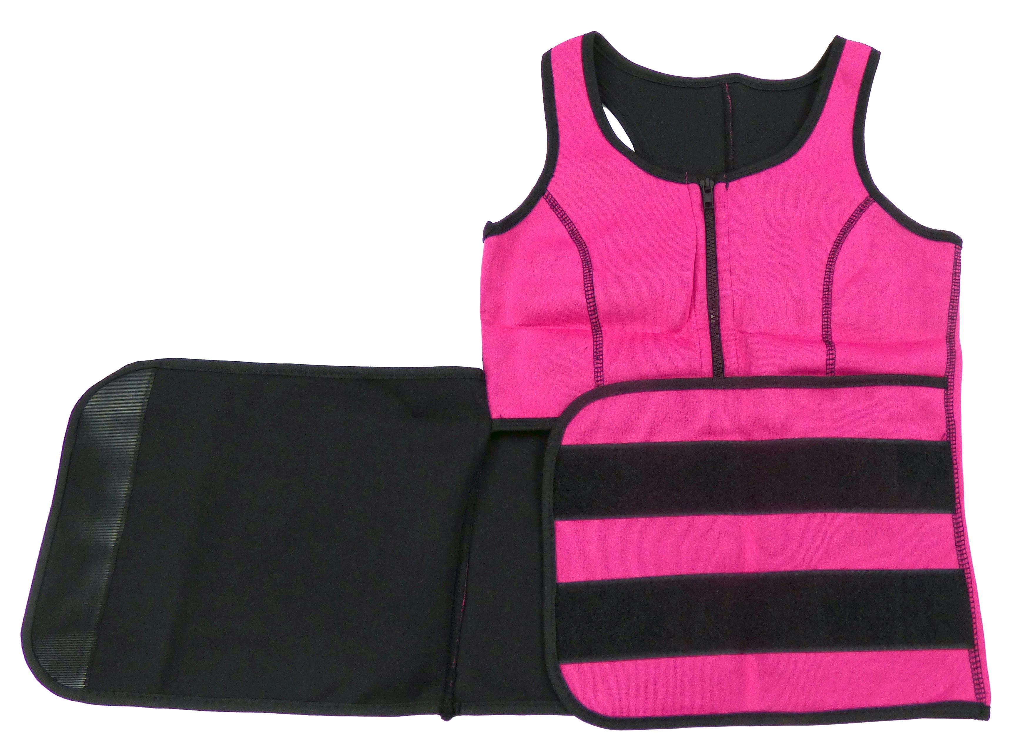 Hot Neoprene Slimming Vest With Adjustable Belt & Zipper Front - Sweat ...