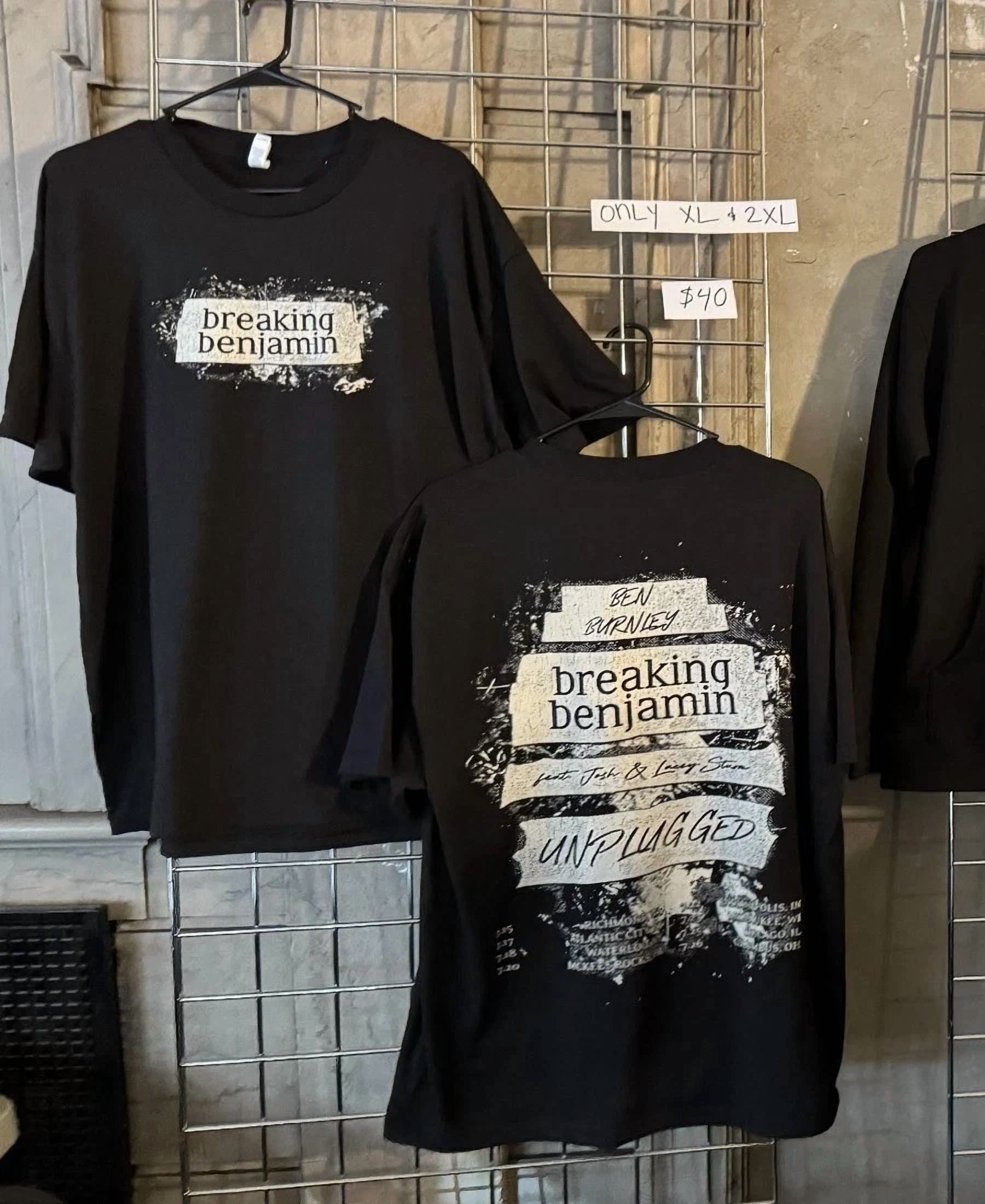 Hot New Breaking Benjamin Unplugged Tour Merch 2025 T-shirt - Walmart.com