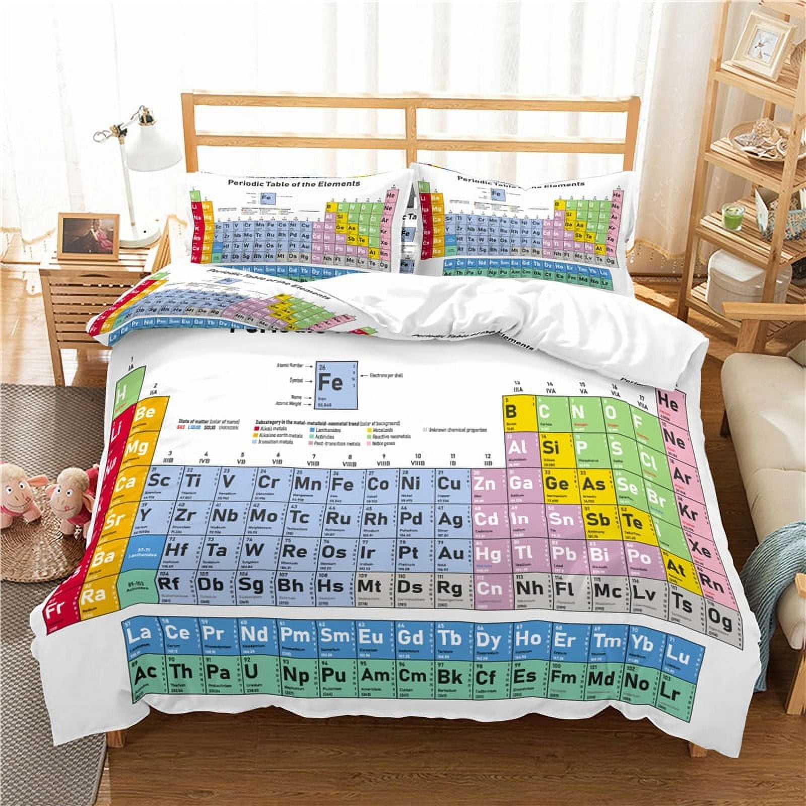Hot New Periodic Table Duvet Cover Set Science Freak Chemistry Lovers ...