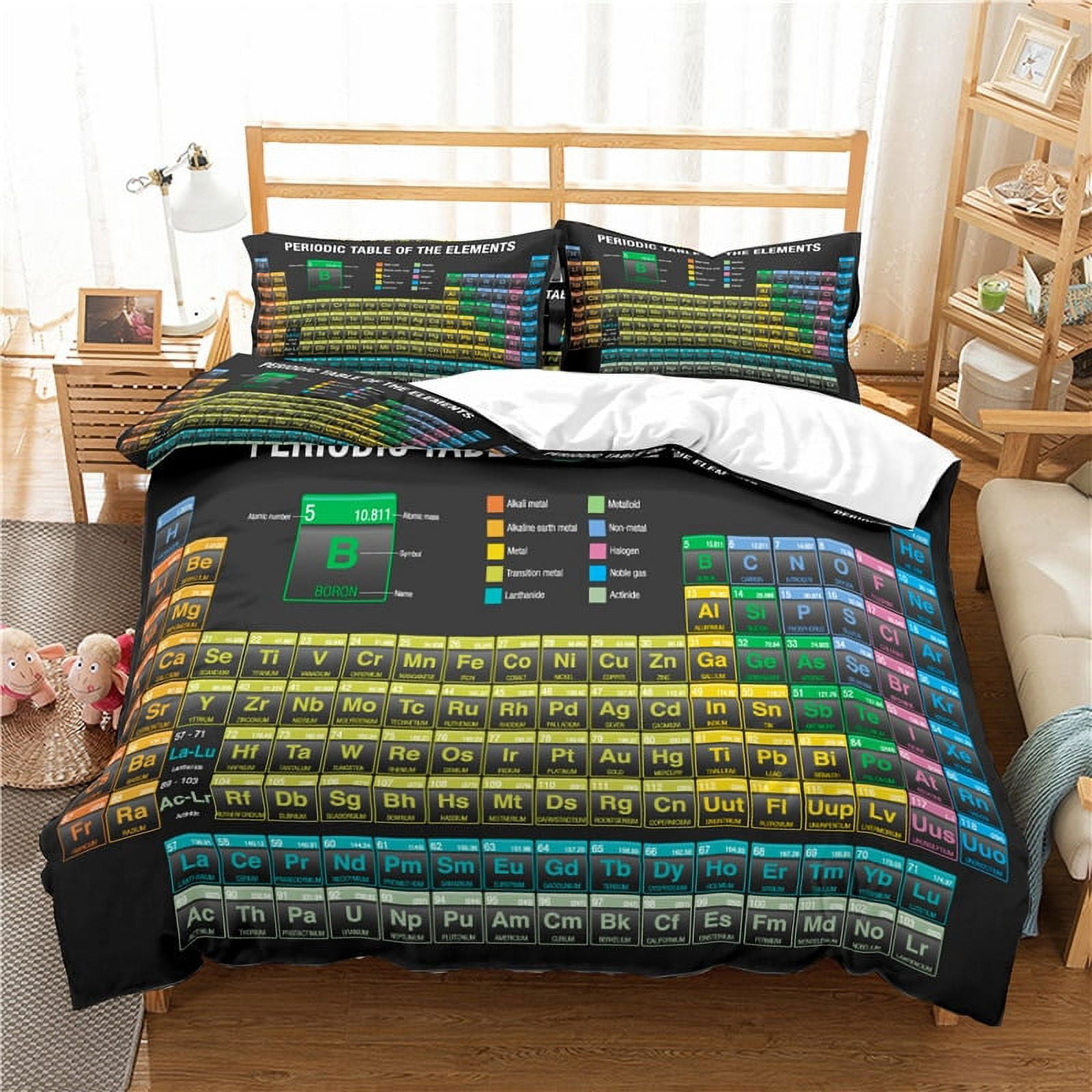 Hot New Periodic Table Duvet Cover Set Science Freak Chemistry Lovers ...