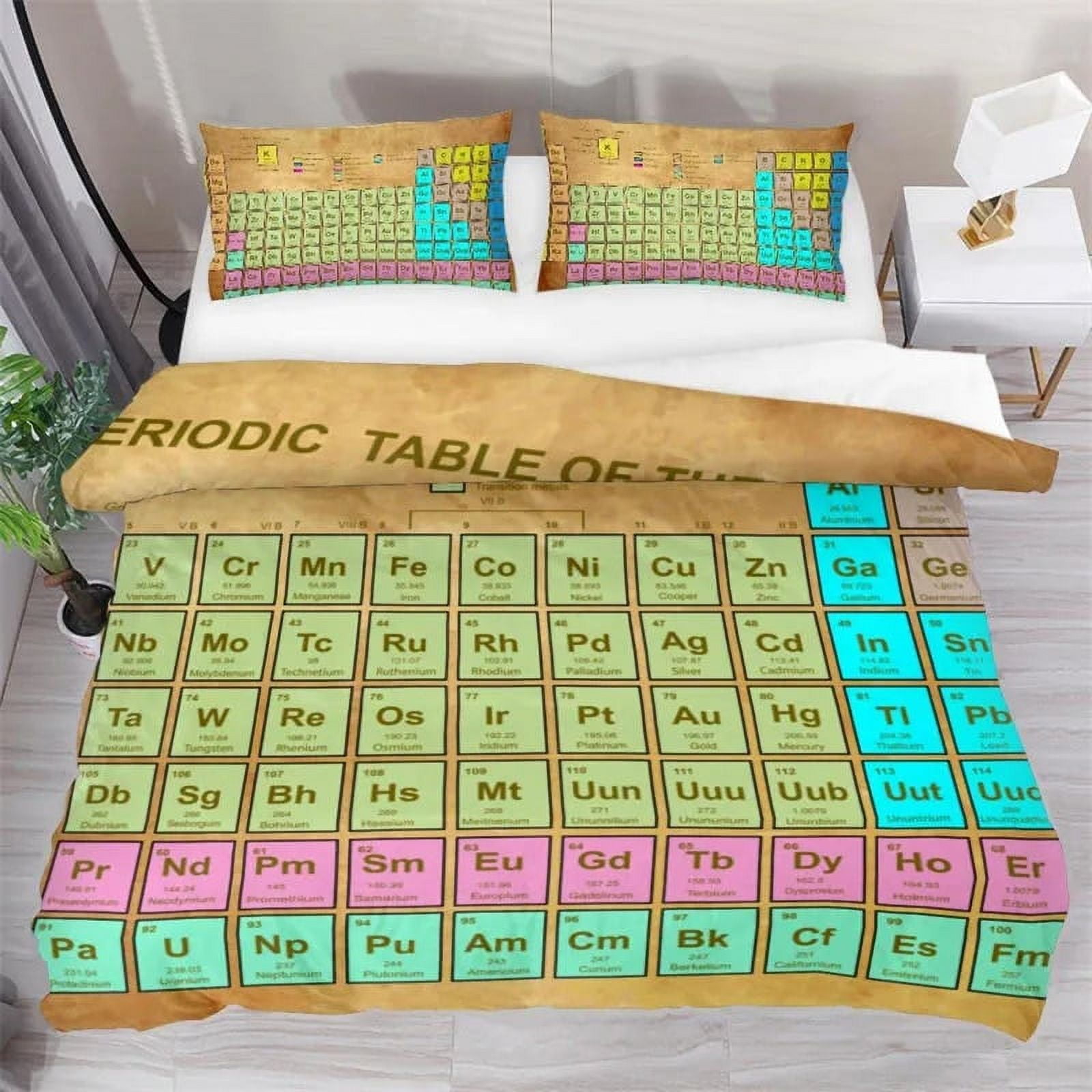 Hot New Periodic Table Duvet Cover Set Science Freak Chemistry Lovers ...