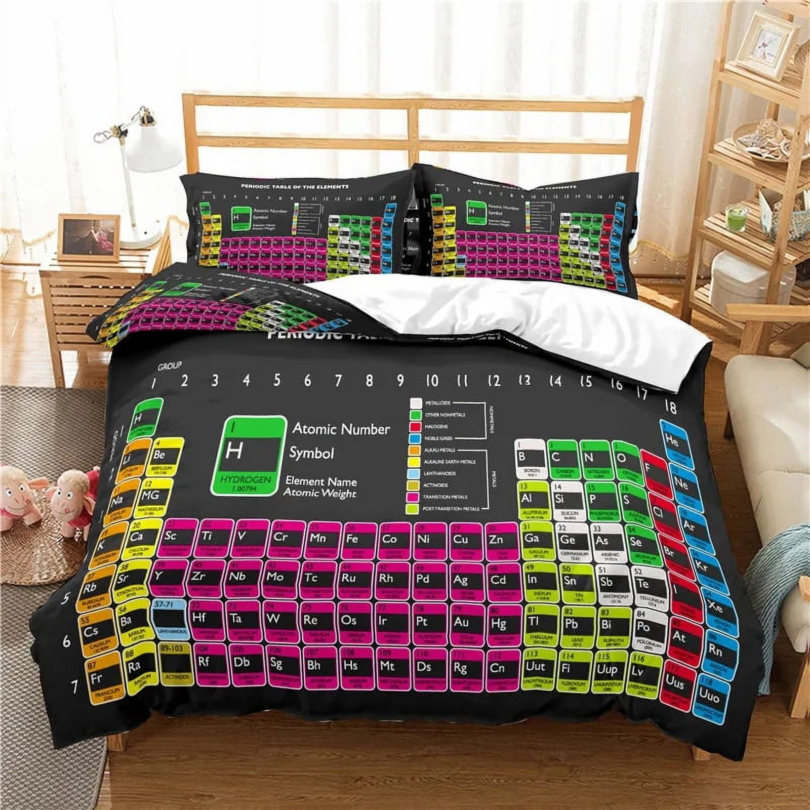 Hot New Periodic Table Duvet Cover Set Science Freak Chemistry Lovers ...